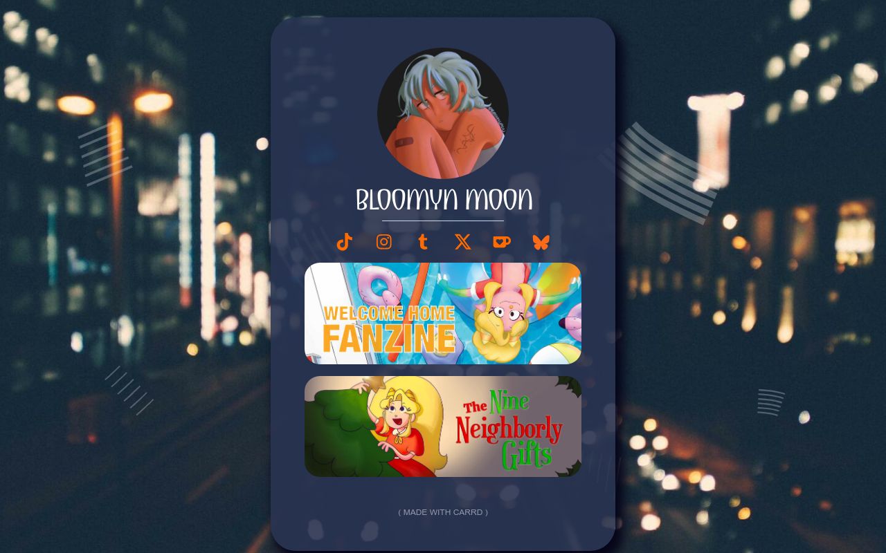 bloomynmoon's carrd